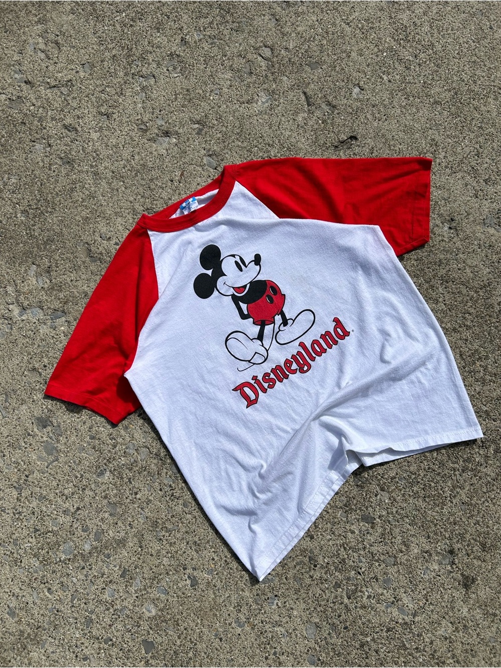 Disney | Shirts | Vintage 9s Disney Red White Mickey Mouse Tee | Poshmark